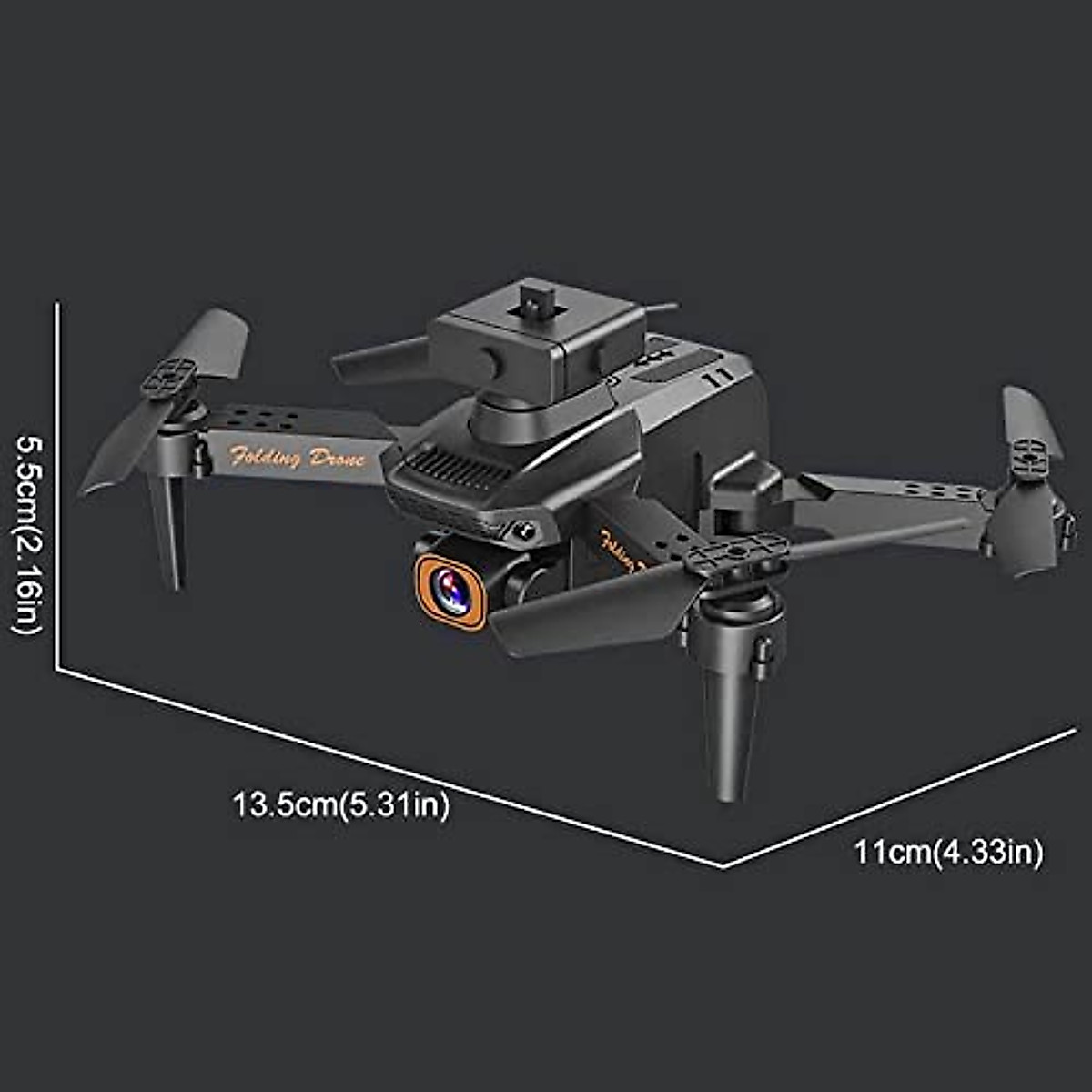 2 Pack Mini Drone With 1080P Dual HD Camera Remote Control Halloween Christmas Gifts With Altitude Hold Headless Mode,WiFi, Trajectory Flight, Camera/Video