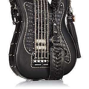 Mary Frances womens Turn It Up Crossbody Handbag, Black, One Size US