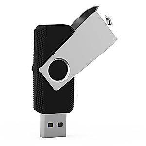 Flash Drives 10 Pack 16GB USB Drive Bulk USB 3.0 Thumb Drives 16GB Memory Stick with LED Indicator Keychain Hole (Black 10-Pack)