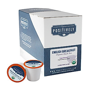 Organic Positively Tea Company, English Breakfast Black Tea, K-Cup Compatible, 24 Pods