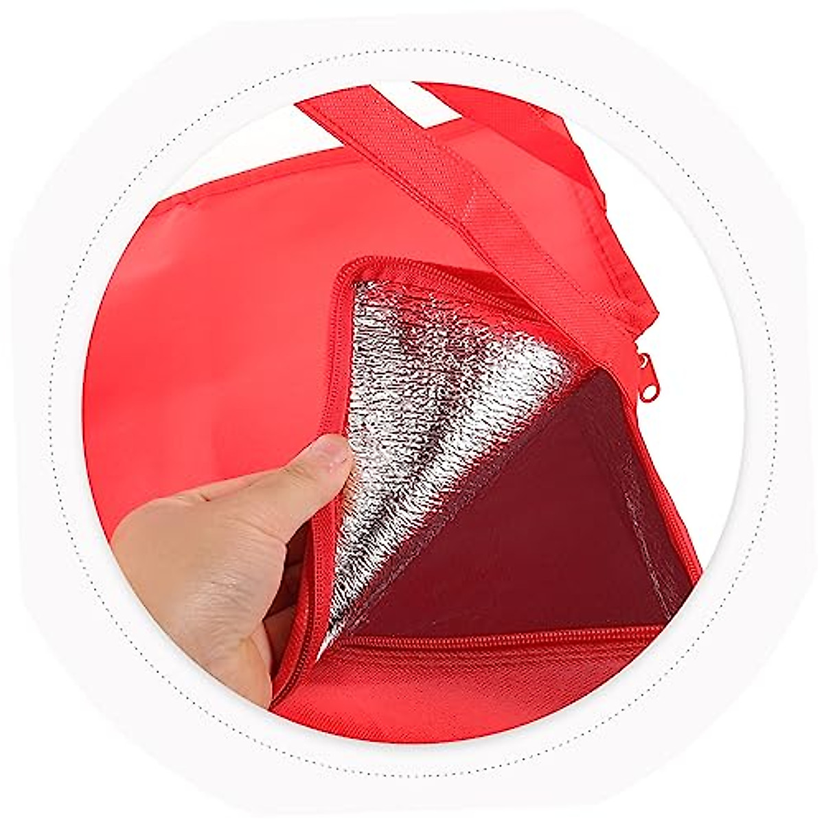INOOMP Insulation Bags Zip Ties Outdoor Thermal Insulation Bag Insulated Bags for Shopping Insulated Grocery Bags Food Packing Bag Non-woven Fabric Zipper Insulated Delivery Pouch