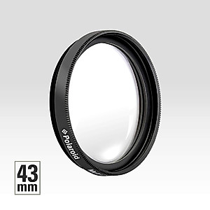Polaroid Optics 43mm UV Filter | Protective Ultraviolet Filter Absorbs Haze, Improves Images & Shields Lens from Atmospheric Damage | Slim Multi-Coated Glass (PLFILUV43)