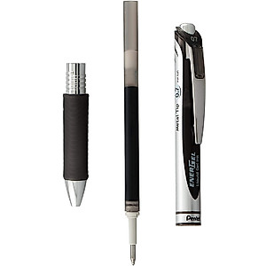 Pentel Energel 0.7 Refill Ink for BL57 & BL77 Pens, Box of 6 Black and 6 Blue (12 Total) 0.7mm, Metal Tip, LR7 Refill is Also Used for BL407 Pen
