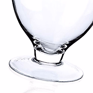 Diamond Star Set of 3 Clear Glass Apothecary Jars, Decorative Weddings Candy Buffet Display Elegant Storage Jar (H: 9", 12.5", 14")