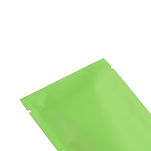 QQ Studio Matte Food-Safe Foil Heat Sealing SlickSeal™ Pouches for Confections and Candy (200 Green, 2" x 3")