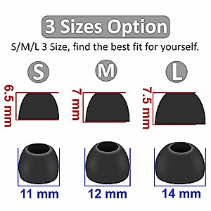 Strap Ear Tips Kit Compatible with Beats Studio Buds, Anti-Lost Soft Silicone Lanyard Neck Rope Cord Leash Replacement Gel Eartips Earbuds Skin Accessories for Studio Buds - Black