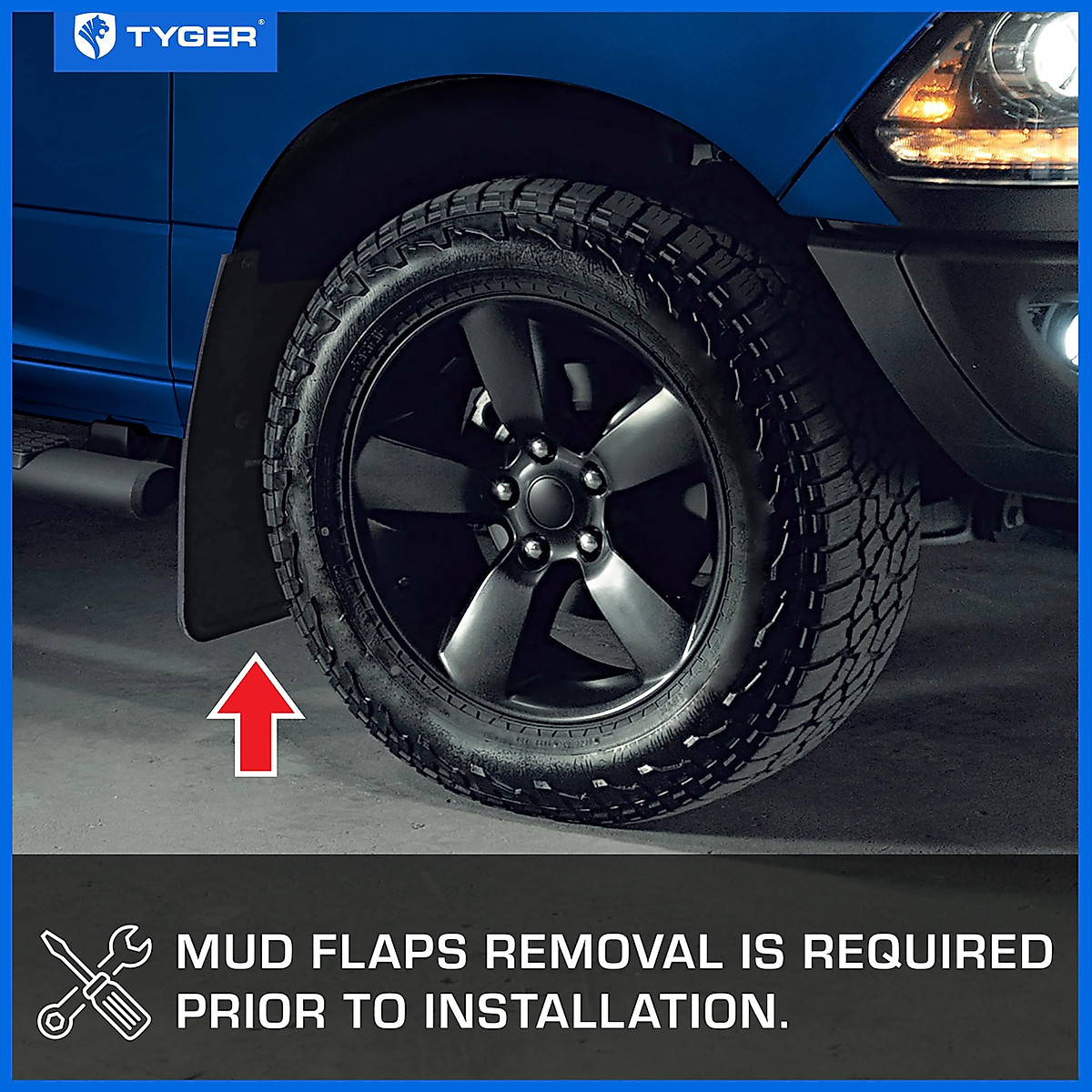 Tyger Auto TG-FF6C4218 For 1999-2007 Chevy Silverado/GMC Sierra (2007 Only fit Classic Models) | Textured Matte Black Paintable Factory Style Fender Flare Set, 4 Piece