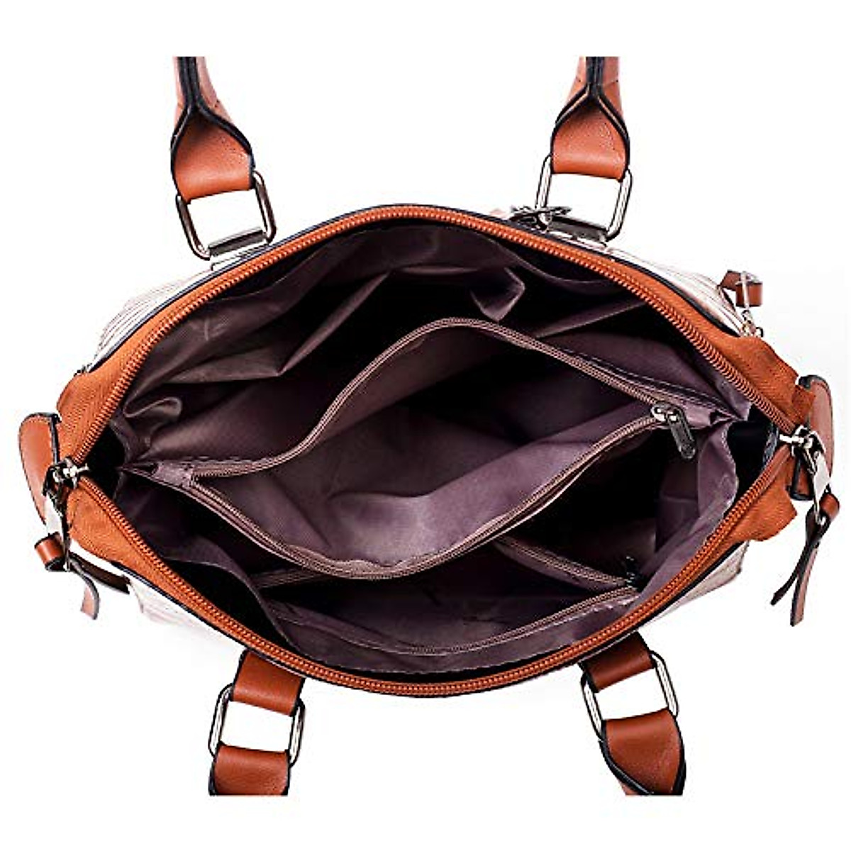 Women Fashion Handbags Wallet Tote Bag Shoulder Bag Top Handle Satchel Purse Set 4pcs (Blue)