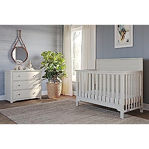 Child Craft Farmhouse Flat Top 4-in-1 Convertible Crib (Brushed Cotton)