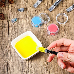 Nuanchu 1ml Borosilicate Glass Syringe Anti Leak Luer Connector Dispenser Without Needle Heat Resistant Accurate Measuring Tool for Thick Liquids, Glue, Ink, Pet Feeding(100 Pieces)