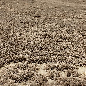 Mohawk Home Francesca Ornamental Medallion Sand 5' x 8' Shag Area Rug Perfect for Living Room, Dining Room, Office