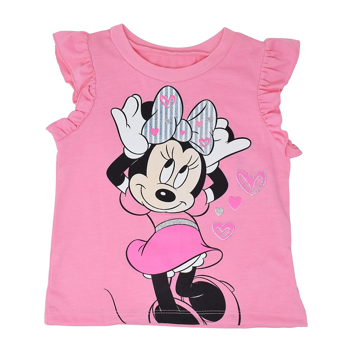 Disney Minnie Mouse Toddler Girls Tank Top and Shorts Pink/Blue 2T
