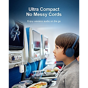 Aisidra Bluetooth Transmitter Receiver V5.0 Bluetooth Adapter for Audio, 2-in-1 Bluetooth AUX Adapter for TV/Car/PC/MP3 Player/Home Theater/Switch, Low Latency, Pairs 2 Devices Simultaneously