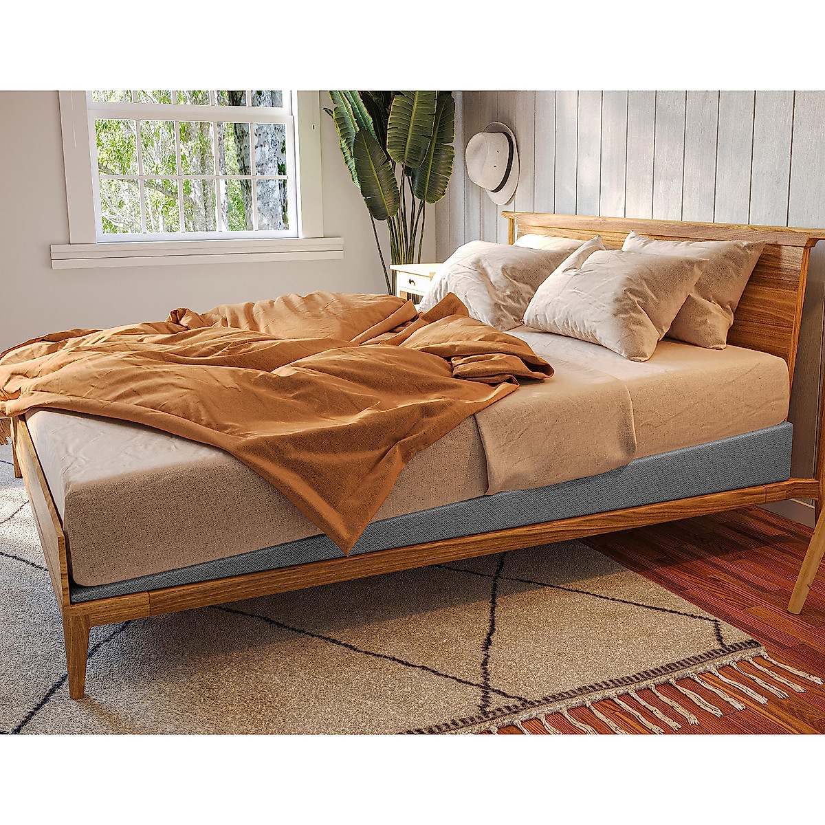 Avana Mattress Elevator with Polycotton Covers - Under Bed 7-Inch Incline Foam Lift, Multiple Colors, King Size