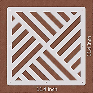 BMIDRUT White Hanging Room Divider,12 Pieces Wood-Plastic DIY Panel Screens Partition Wall Dividers Room Decoration with All Accessories 11.4x11.4 Inch