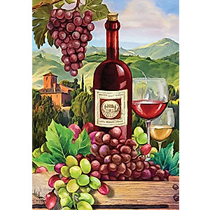 Wine Country Summer Garden Flag Vineyard Grapes 12.5" x 18" Briarwood Lane