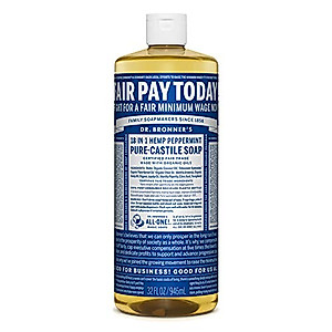 Dr. Bronners Peppermint 32oz. Castile Soap (2 Pack)