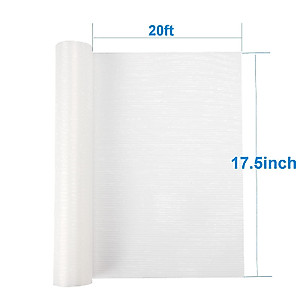 Shelf Liner 17.5 Inches x 20 FT, Non Adhesive Cabinet Liner, Double Sided Non-Slip Drawer Liner，Cupboard Liner，Washable Refrigerator Mats for Pantry Cabinet, Kitchen Drawer, Bathroom Shelves,Shoe Rack