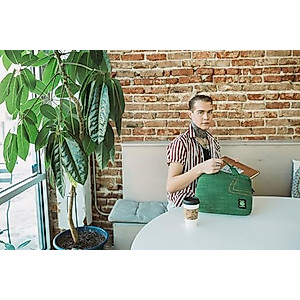 DIME BAGS Side Hustler | Hemp Computer Bag | Padded Commuter Shoulder Bag (15 inch, Black)