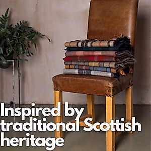 The Scotland Kilt Company Knee Travel Rug Tartan Wool Blanket - MacKellar - Fringed Edges, Lightweight, Soft Machine Washable Plaid Shawl