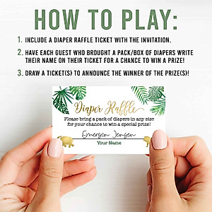 25 Baby Shower Diaper Raffle Tickets For Baby Shower Games To Play - Safari Baby Shower Games Gender Neutral, Diaper Raffle Cards, Baby Raffle Tickets, Baby Shower Invitation Inserts, Baby Shower Idea