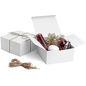 12 Pack White Gift Box,8 x 8 x4 Inch,Gift Box for Present,Cardboard Gift Boxes with Lids for Birthday,Party,Valentine's Day,Wedding