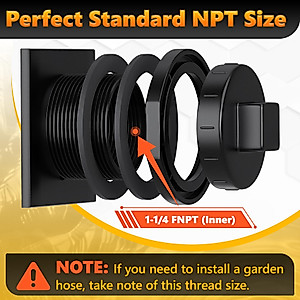 Stock Tank Drain Plug Fit for rubbermaid Commercial 50 70 100 150 300 Gallon Stock Tanks, Stock Tank Plug Fit for rubbermaid Stock Tank Five Year Free Replacement