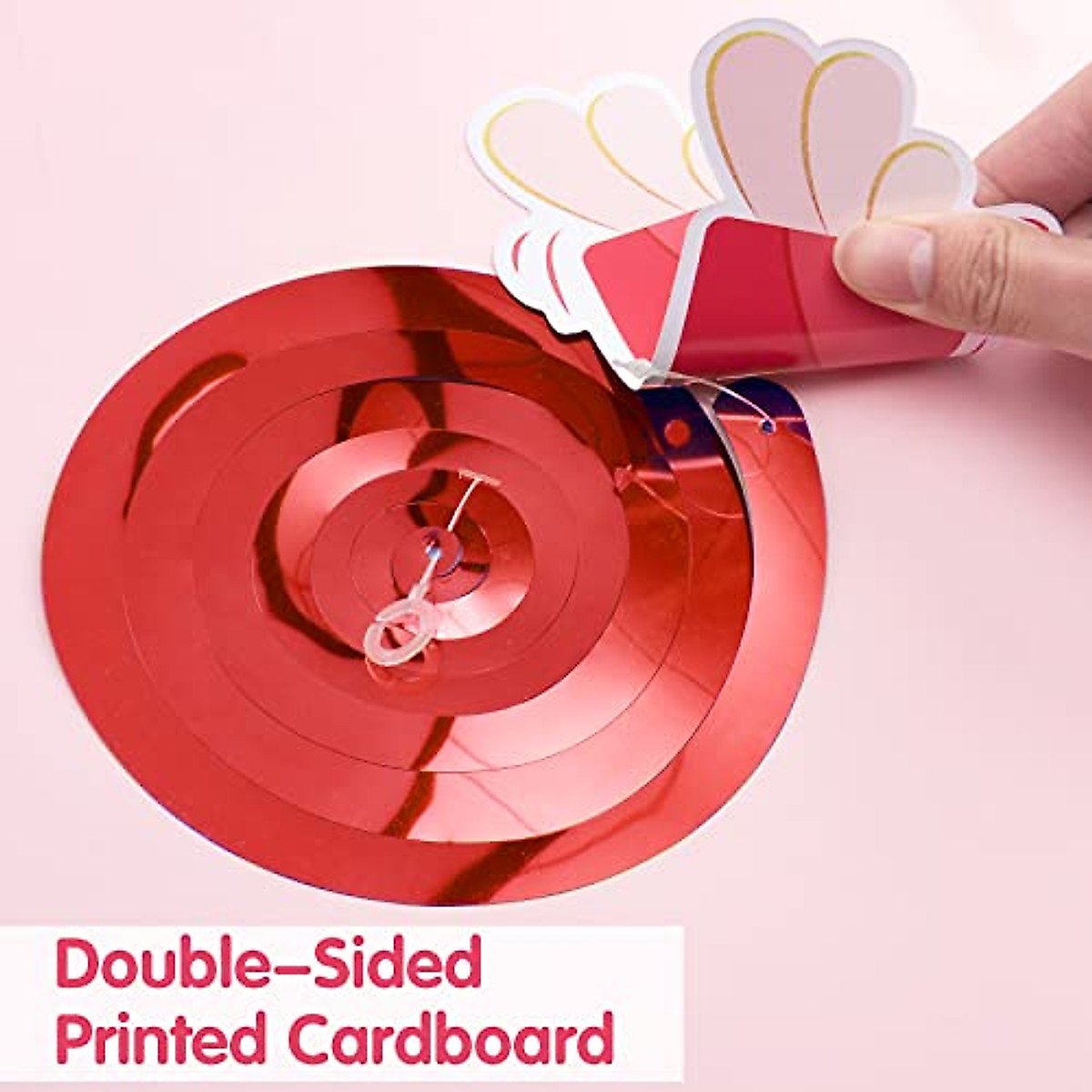 28 PCS Birthday Party Decorations Hanging Swirl - Pink Ceiling Spiral Ornaments for Girl Princess Party Wedding Anniversary, Gender Reveal Party Baby Shower Wall Door Windows Decor Classroom Supplies