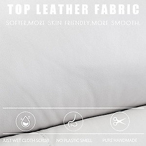 ACKEMO Faux Leather Recliner for Adults,Oversized Rocker Chair with Manual Recliner Single Sofa for Living Room,Modern Adjustable Ergonomics Lounge Chair with Lumbar Support,Gray