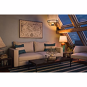 Kenroy Home 32366TEAL Tucson End Table Lamp, Teal Ceramic Glaze Large