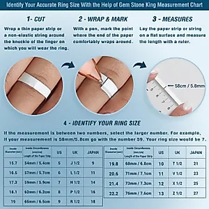 Gem Stone King White Moissanite Engagement Anniversary Promise Ring For Women (0.80 Cttw, Gemstone, Round 6MM, Size 8)