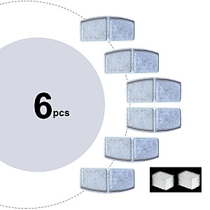 HTRainPets 6-Piece Pet Water Fountain Replacement Filters Set for 88oz/2.6L Automatic Pet Fountain Cat Water Fountain Dog Water Dispenser