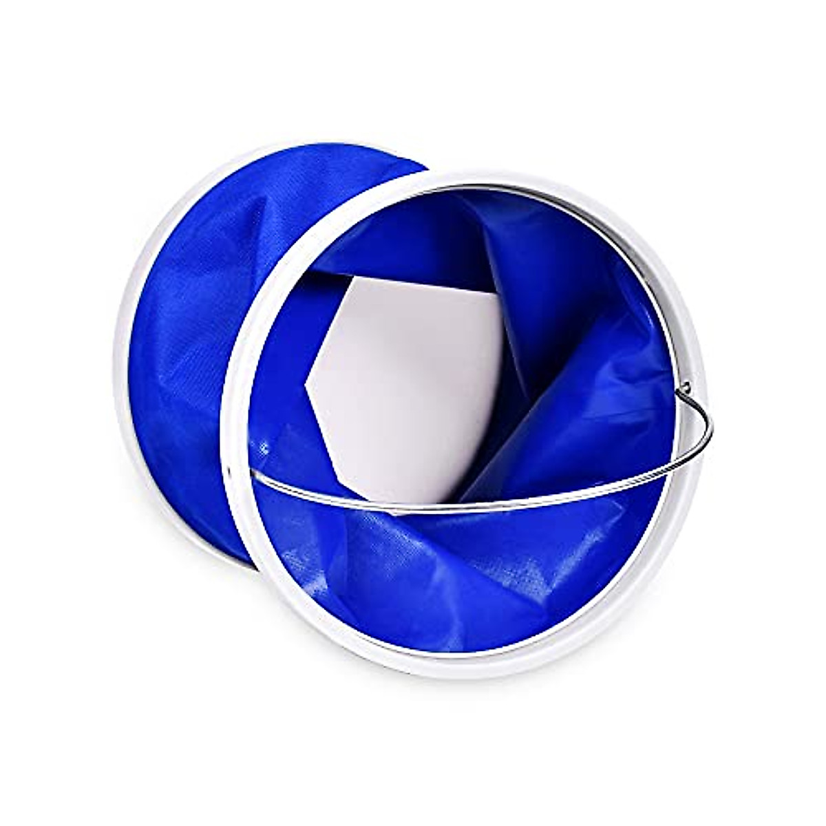 Dxyufazhe Oxford Waterproof Cloth Folding Bucket, Multifunctional Outdoor wash Tool, Great for Car Wash, Hike&Garden (9L, Blue)