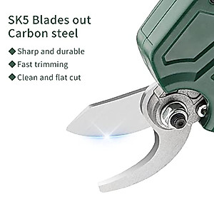 Wopulite Electric Pruning Shears Cordless Rechargeable Power Pruner Scissors Tools (Pruner)