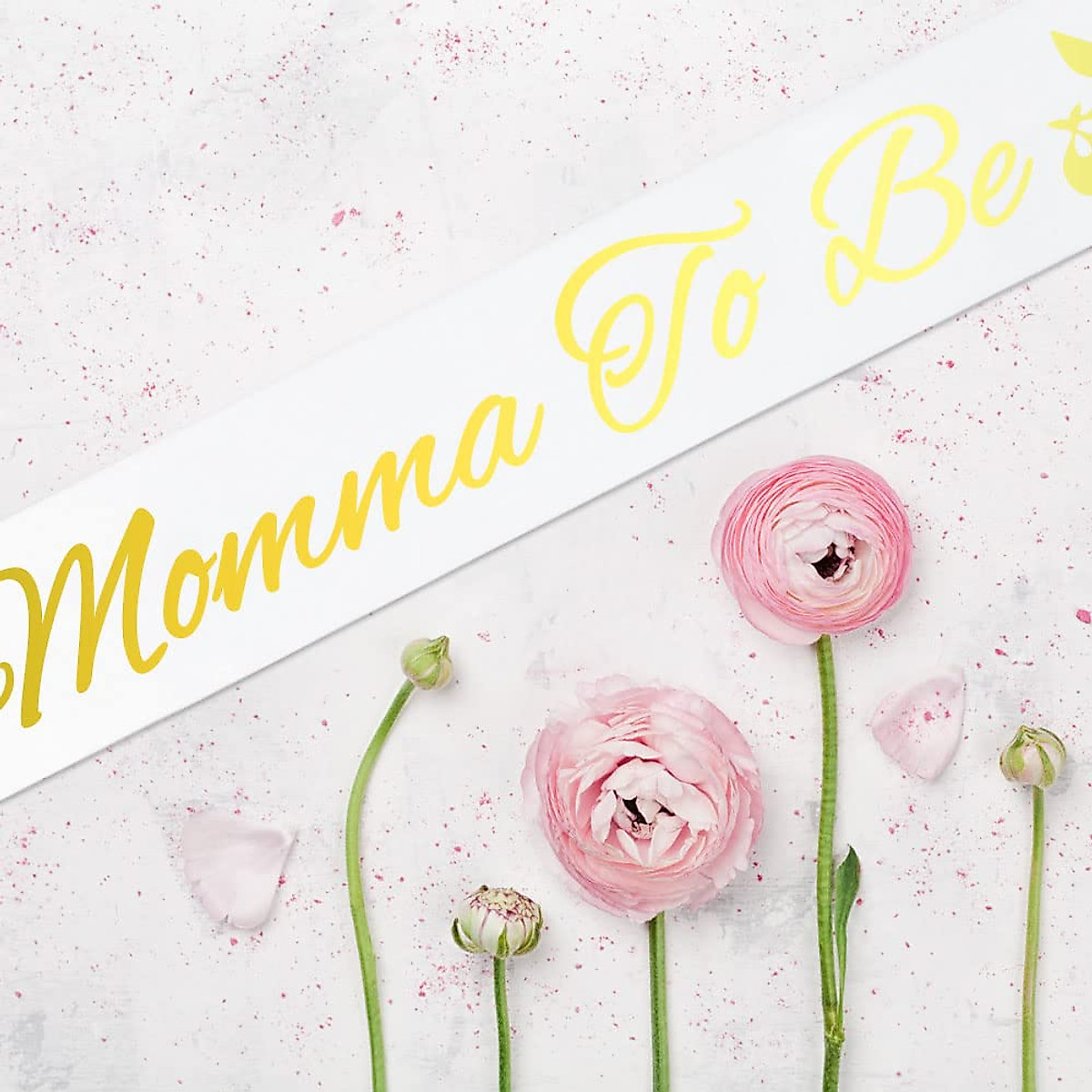 CoolerthingsDG, "Momma To Be" & "Daddy To Be" Baby Shower Sash Bundle, Favors, Mommy Supplies Gender Reveal (White)