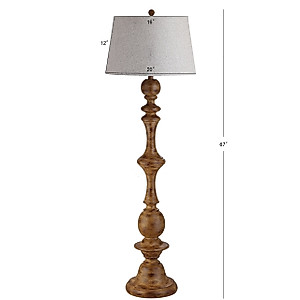 JONATHAN Y JYL3000A Taylor 67" Resin LED Floor Lamp, Farmhouse, Cottage, Rustic, French Country, Office, Living Room, Family Room, Dining Room, Bedroom, Hallway, Foyer, Brown