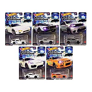Hot Wheels 2023 Fast & Furious Premium Diecast Car Complete Set of 5 Vehicles from HNW46-956A Release
