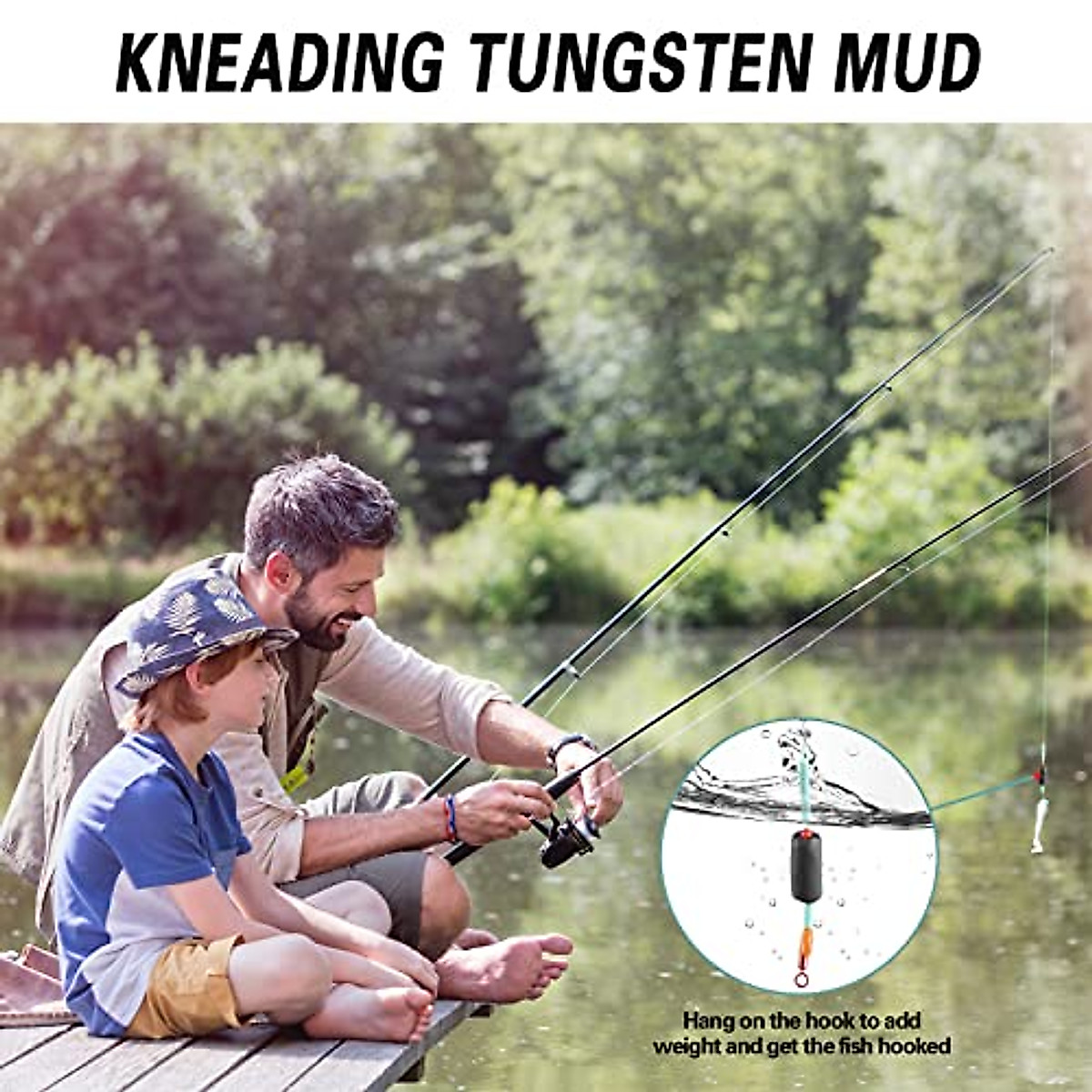 HONGLI 3.5 Ounce Cylindrical Tungsten Weights & Tungsten Putty kit for Pinewood Derby Cars and Fishing Weight, Incremental Cylinders with Case to Make The Fastest Pine Derby Car