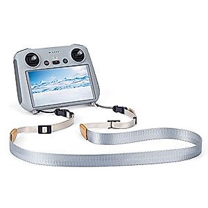 SEASKY Neck Lanyard Strap for DJI Mini 3 Pro/Mavic 3 Classic Cine DJI RC/DJI RC Pro Smart controller Accessories Mavic 2 pro Air 2S Drone Neck Shoulder Tape Tapes band (Light Grey Single Layer)