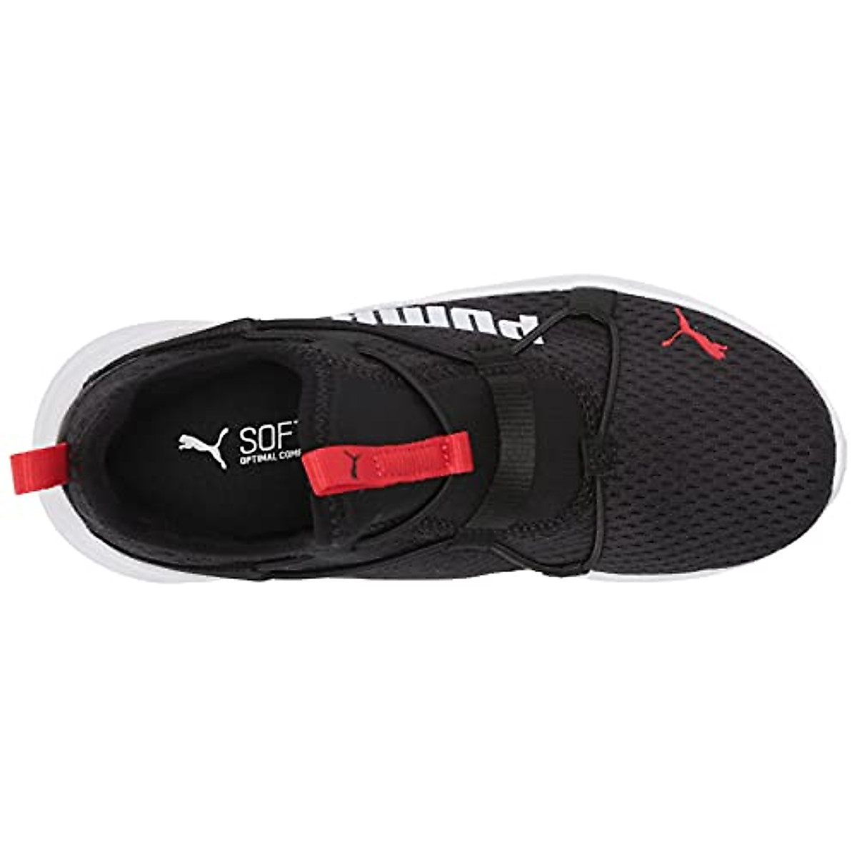 PUMA Softride Rift Slip-On Pop (Little Kid) Puma Black/High-Risk Red 1 12 Little Kid M