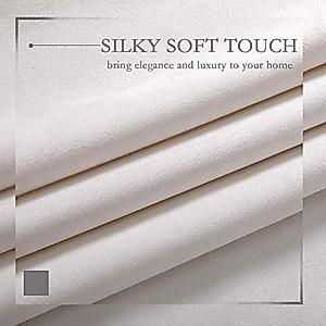 SPXTEX Cream White Velvet Curtains 63 inches Long Sliding Door Curtains for Living Room Ivory Velvet Curtains Grommet Heavy Velvet Drapes Thermal Insulated Curtains for Bedroom Set of 1 Panel