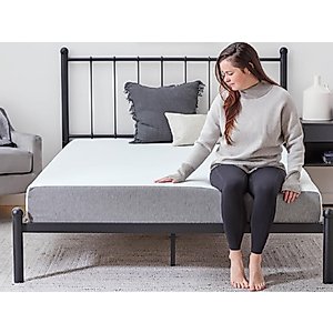 Bedz King Twin Size Bunk Bed Mattress, White with Gray Velour