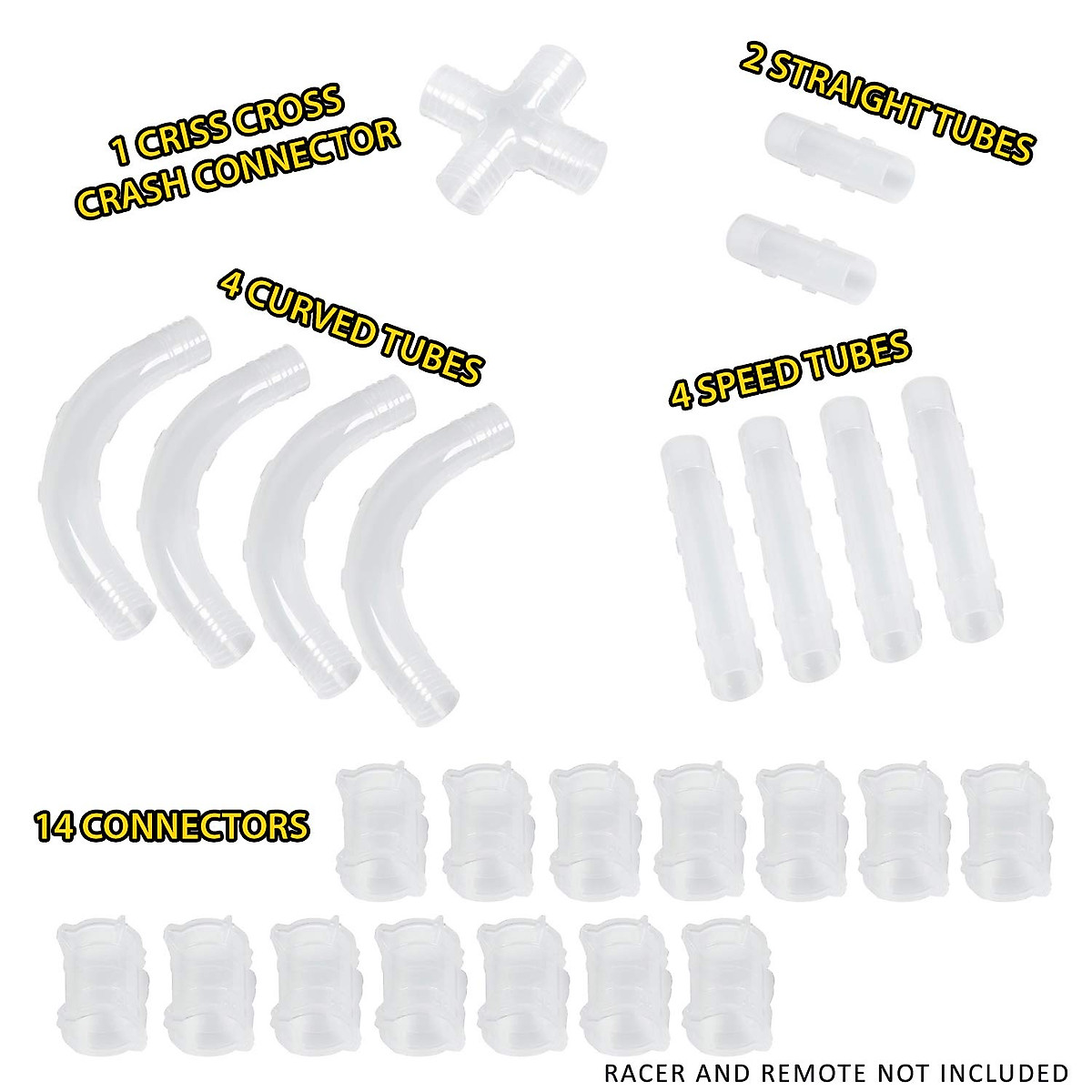 Zoom Tubes RC Car Trax, 25-Pc Tubular Expansion Kit, Racer NOT Included (As Seen on TV)