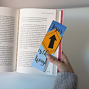 Jesus is The Way, John 14:6, Bulk Pack of 25 Christian Bookmarks for Kids, Childrens Bible Verse Book Markers, Sunday School Prizes with Memory Verses, Scripture Gifts for Kids & Youth