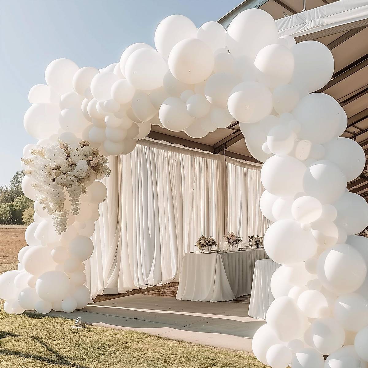 110 Pack White Balloons 12 inch Latex Party Balloons for Birthday Party Graduation Anniversary Baby Shower Wedding Decorations