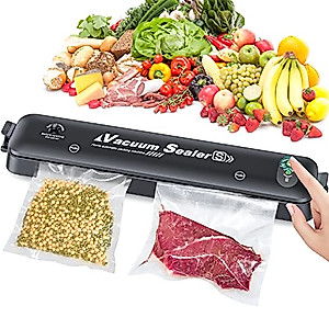 AllToU Vacuum Sealer, Food Saver Vacuum Sealer Machine, Sealer Machine Mini for Food Storage Dry and Moist Food Modes Compact,Mason Jar Vacuum Sealer