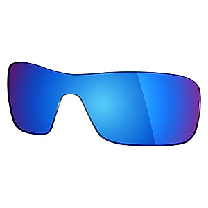 Mryok 4 Pair Polarized Replacement Lenses for Oakley Turbine Rotor Sunglass - Stealth Black/Fire Red/Ice Blue/Emerald Green