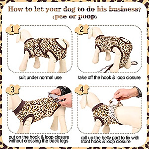 Kuoser Dog Surgery Recovery Suit, Recovery Suit for Female Male Dogs, Dog Onesie After Surgey Spay Neuter, Anti-Licking Pet Surgical Recovery Snugly Suit, Bodysuit for Abdominal Wounds Skin Disease