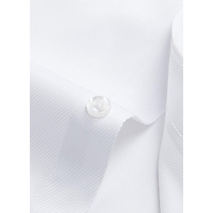 J.Ver Men's French Cuff Dress Shirts Regular Fit Long Sleeve Spead Collar Metal Cufflink White