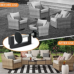 Outdoor Patio Furniture Clips, Adjustable Sectional Couch Sofa Funiture Clamps, Patio Rattan Clamps Wicker Chair Fasteners for Keeping Furniture Together (4PCS)